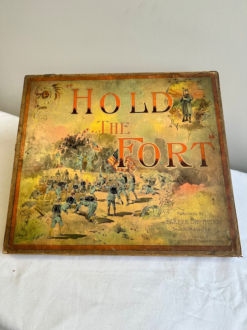 Antique 1895 Parker Brothers "hold the Fort" Board Game - Etsy