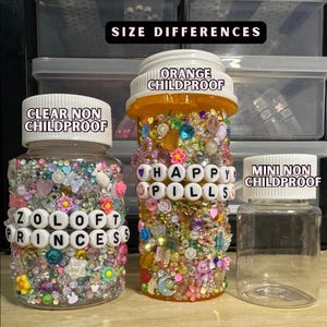 Prozac Princess • BEDAZZLED • Empty Reusable Bottle, Dopamine Decor ...