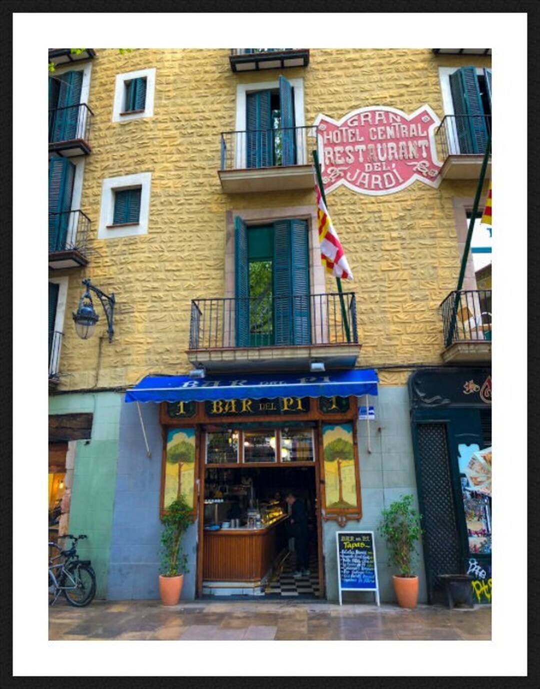 Tapas Bar (bar Del Pi) and Hotel in Barcelona, Spain Photograph Print ...