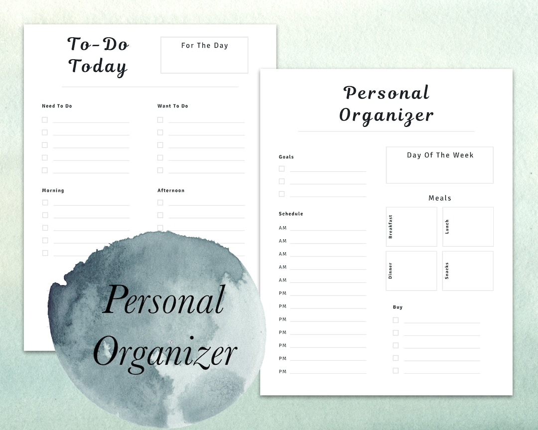 INSTANT DOWNLOAD Minimalist Personal Planner & Organizer Bundle ...