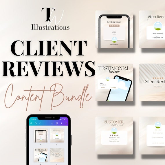 7 Customer Review Instagram Templates Beauty Instagram | Etsy