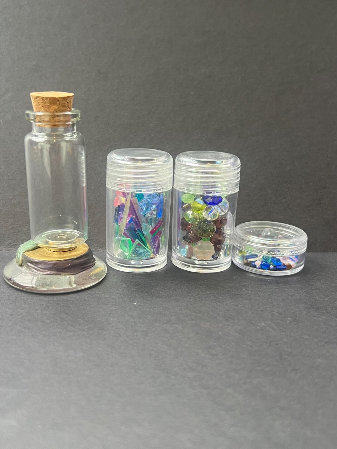 Purple/green/blue Jar Filler Set, Glass Beads, Acrylic Gems, Vinyl ...