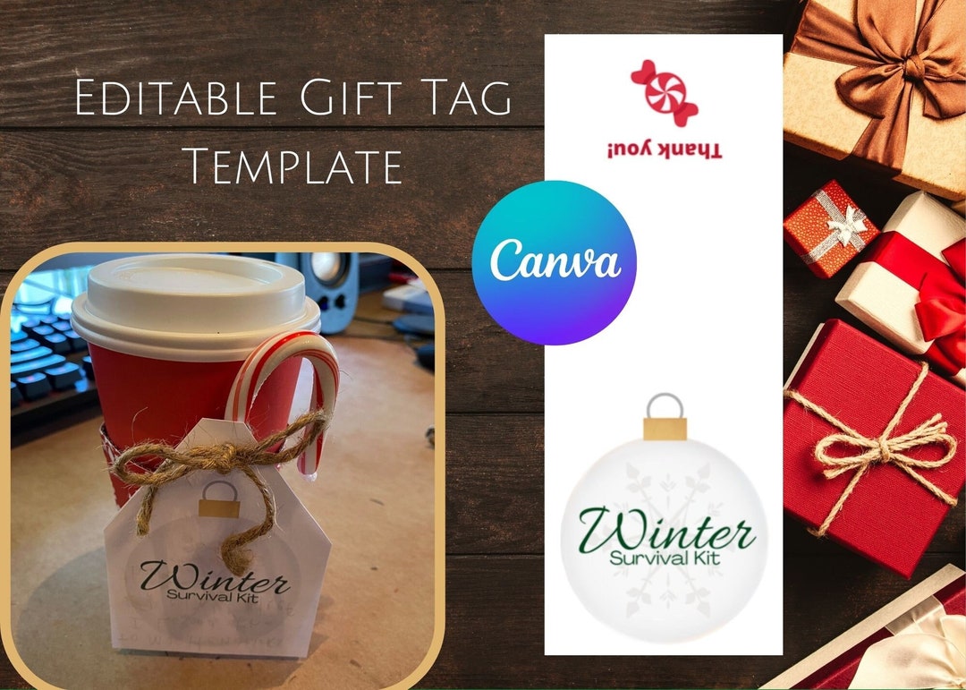 DIY Editable Gift Tag Template for Canva - Etsy