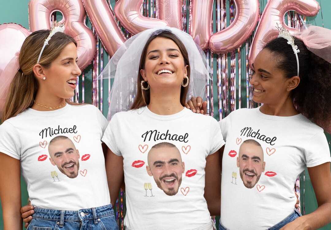 Bachelorette Face Party Shirt, Bachelorette Face Photo Shirt, Custom ...