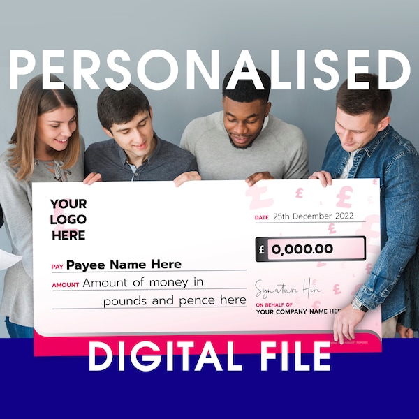 Digital Download Customised Giant Charity Presentation Publicity ...