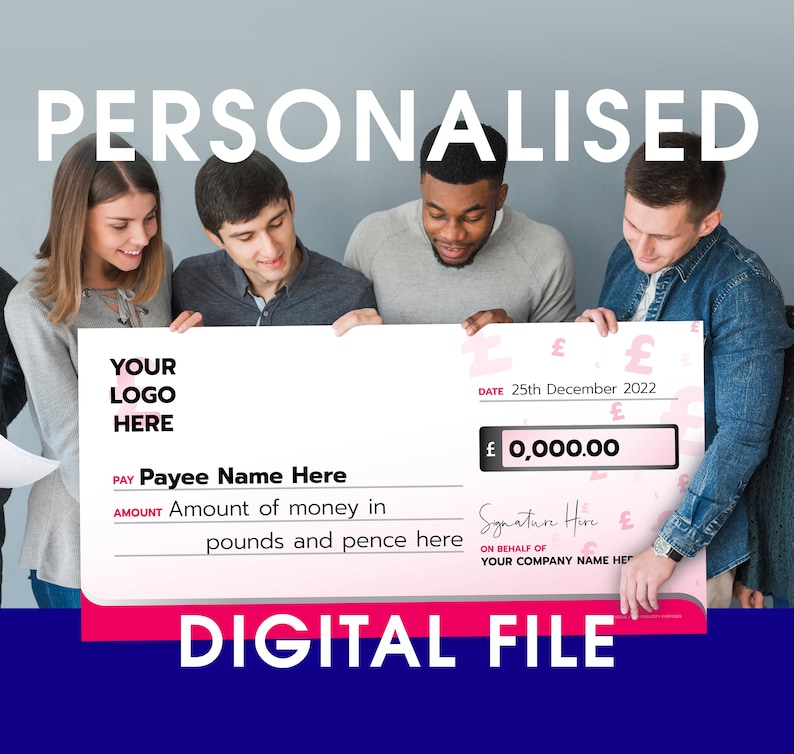 Digital Download Customised Giant Charity Presentation Publicity ...