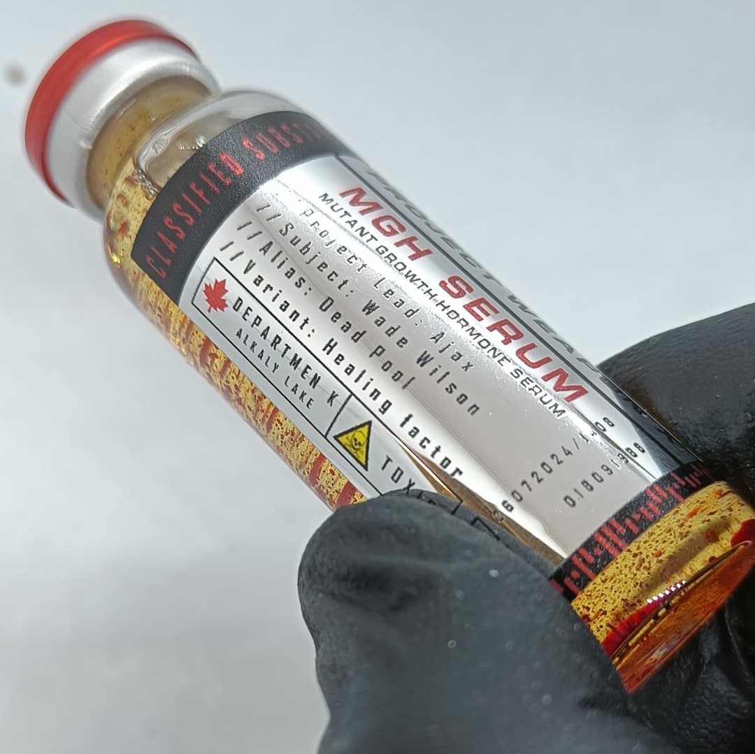 Deadpool MGH / Mutant Grouth Hormone Serum Vial Prop / Wade Wilson ...