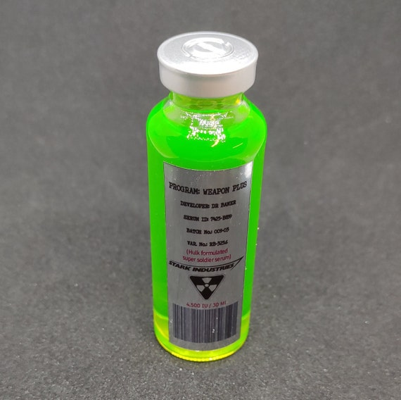 Hulk Formulated Super Soldier Serum Marvel Serum Props | Etsy
