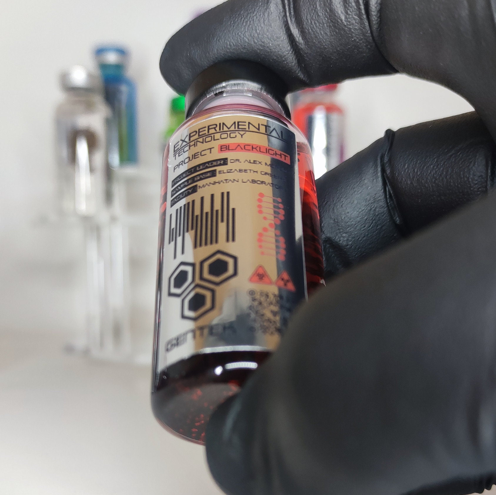 Prototype the Blacklight Virus Vial Prop - Etsy Australia