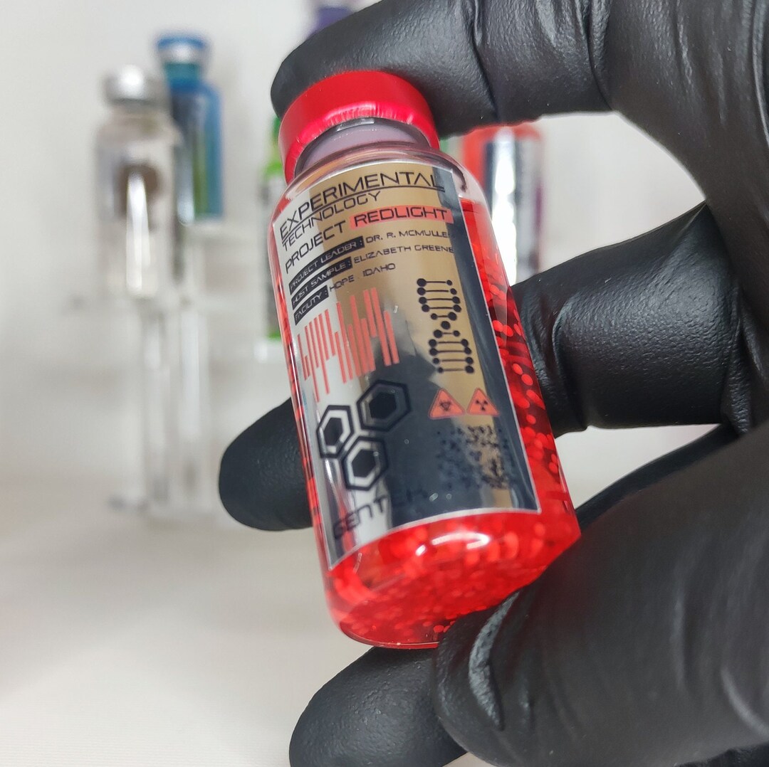 Prototype the Redlight Virus Vial Prop - Etsy Australia