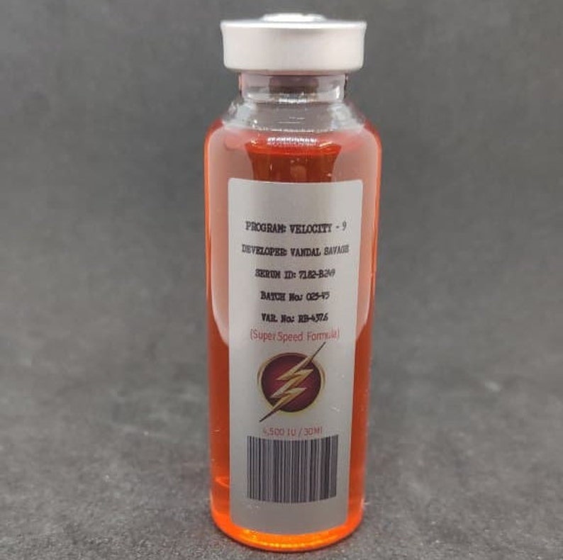 The Flash DC Comics Velocity 9 Formula Serum Prop - Etsy