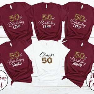 50th Birthday Shirt, Chapter 50 Birthday Party Shirts, Group Birthday ...