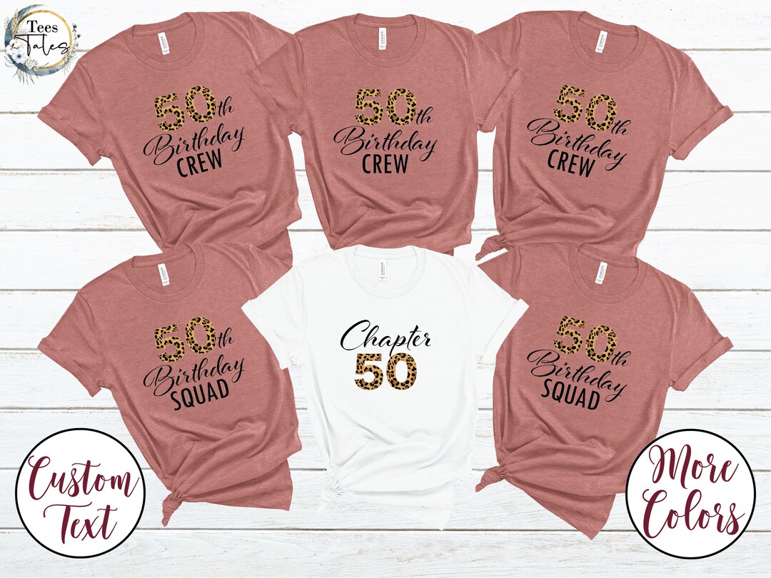 50th Birthday Shirt, Chapter 50 Birthday Party Shirts, Group Birthday ...