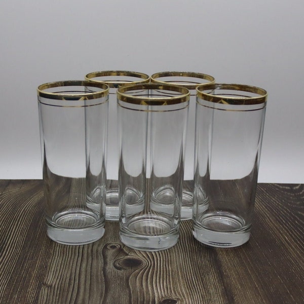 Gold Rimmed Cocktail Glasses - Etsy