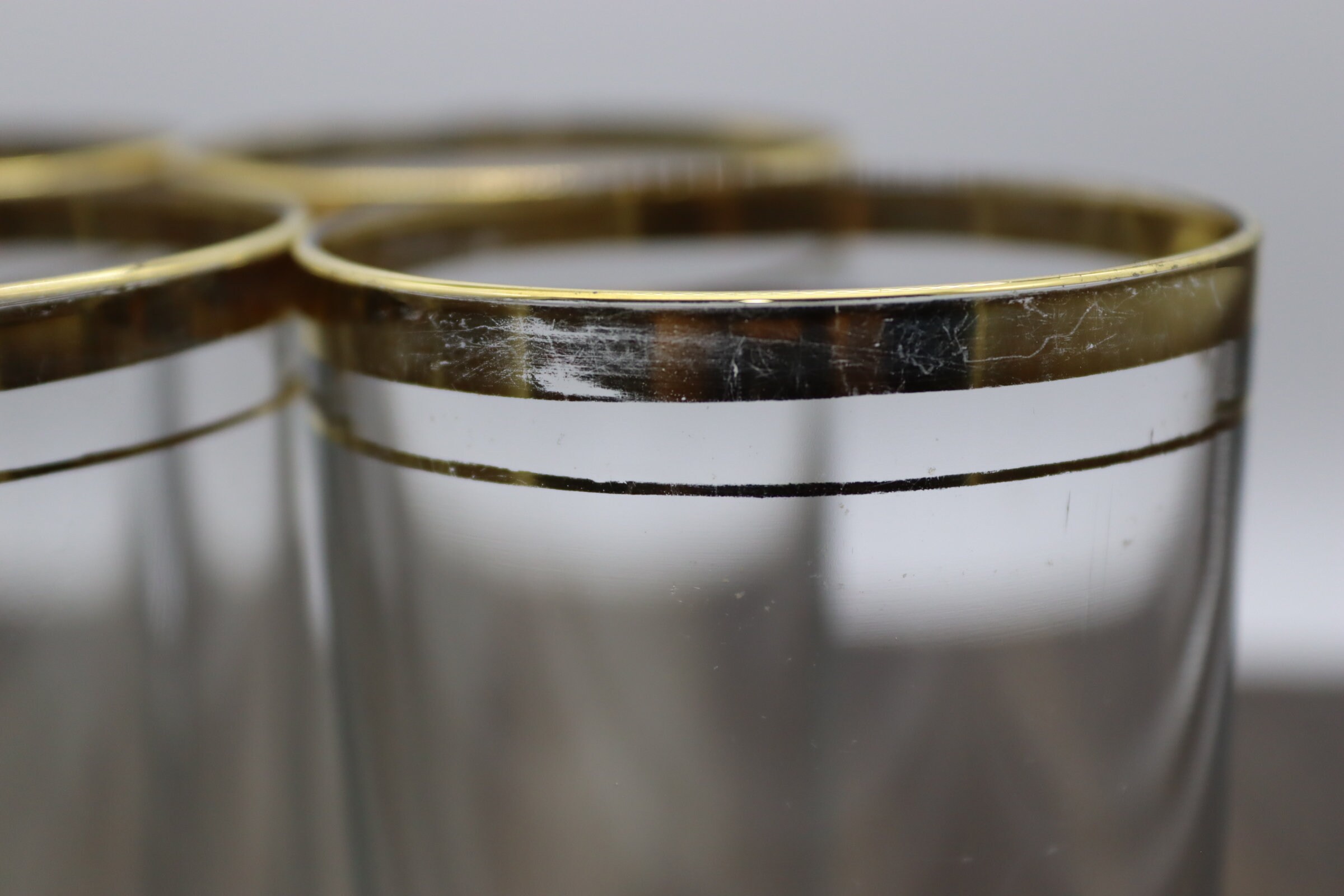 Vintage Gold Rim Tumblers Set of 5 Double Gold Rim Retro - Etsy