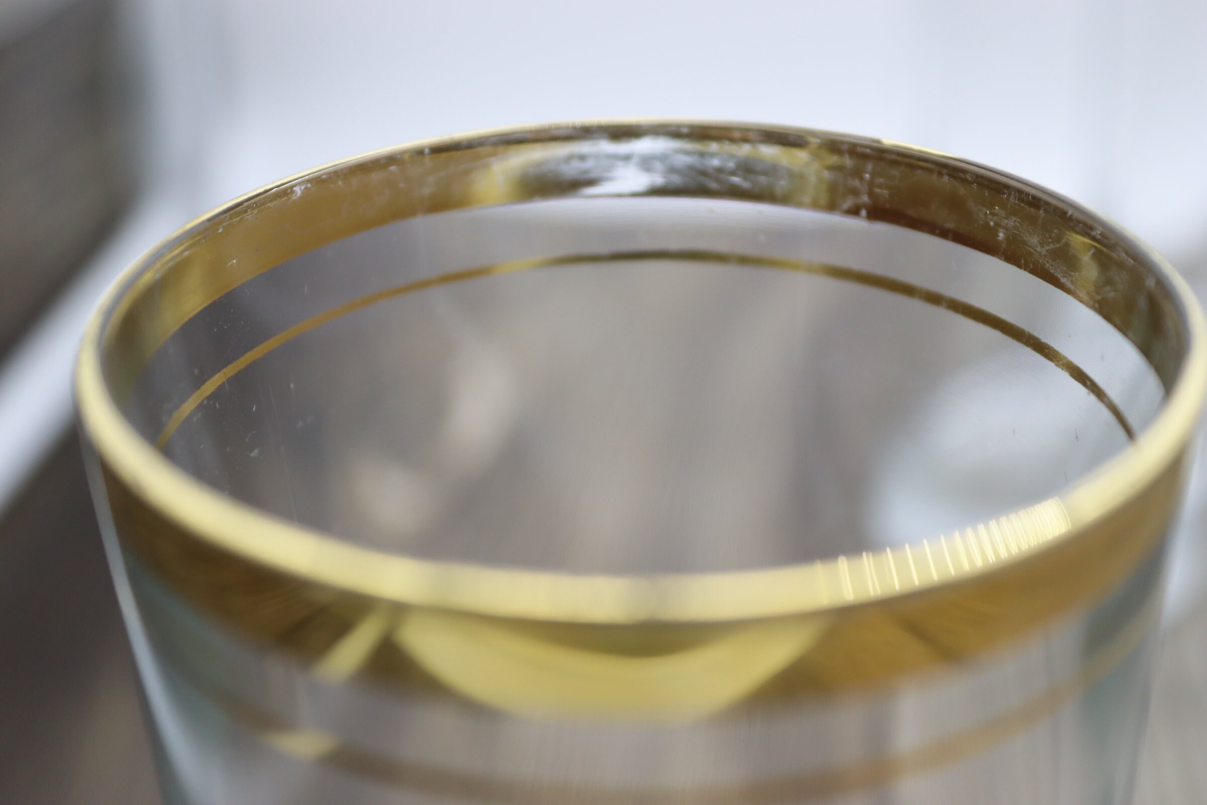 Vintage Gold Rim Tumblers Set of 5 Double Gold Rim Retro - Etsy