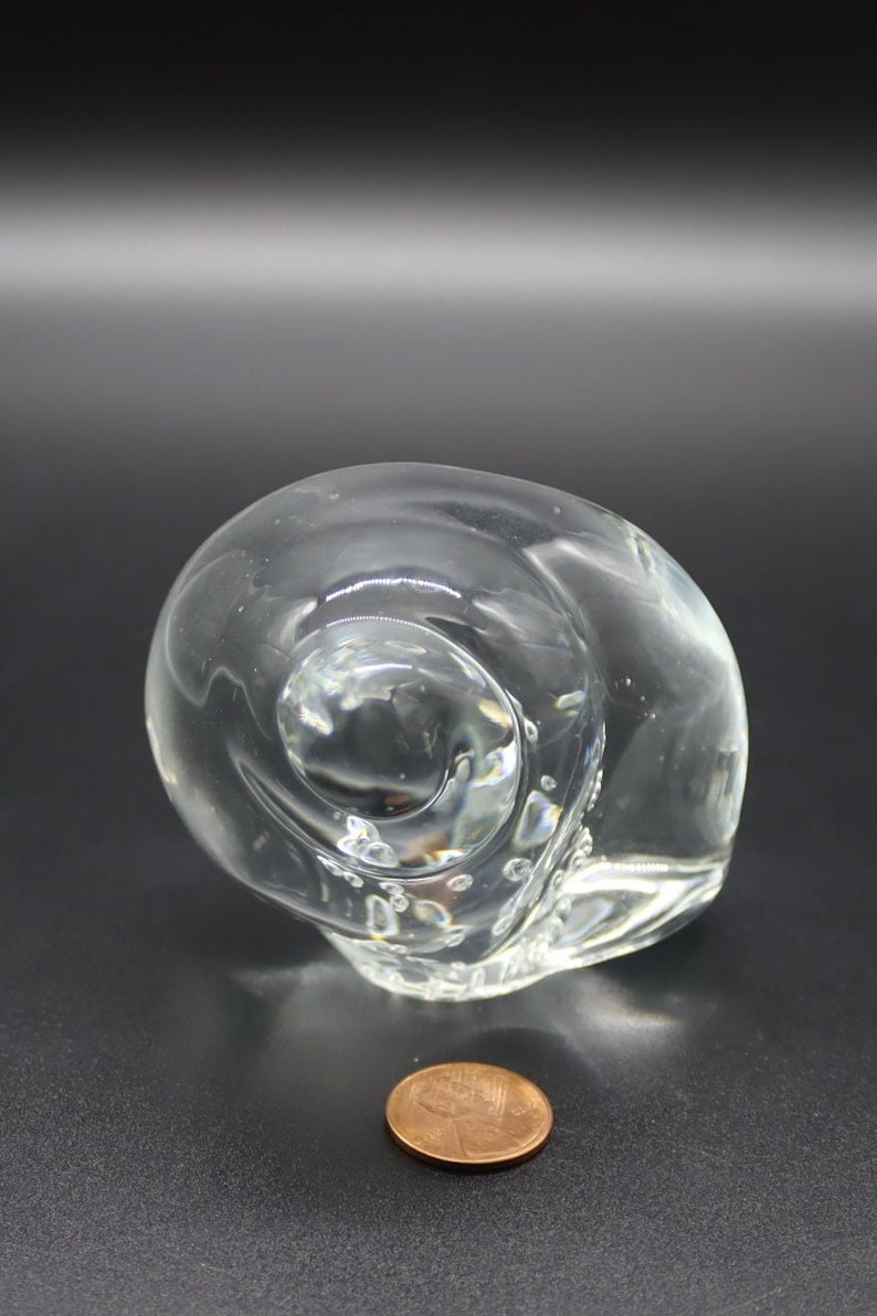Ornament Paperweight Snail Crystal Collectible Vintage Clear Glass ...