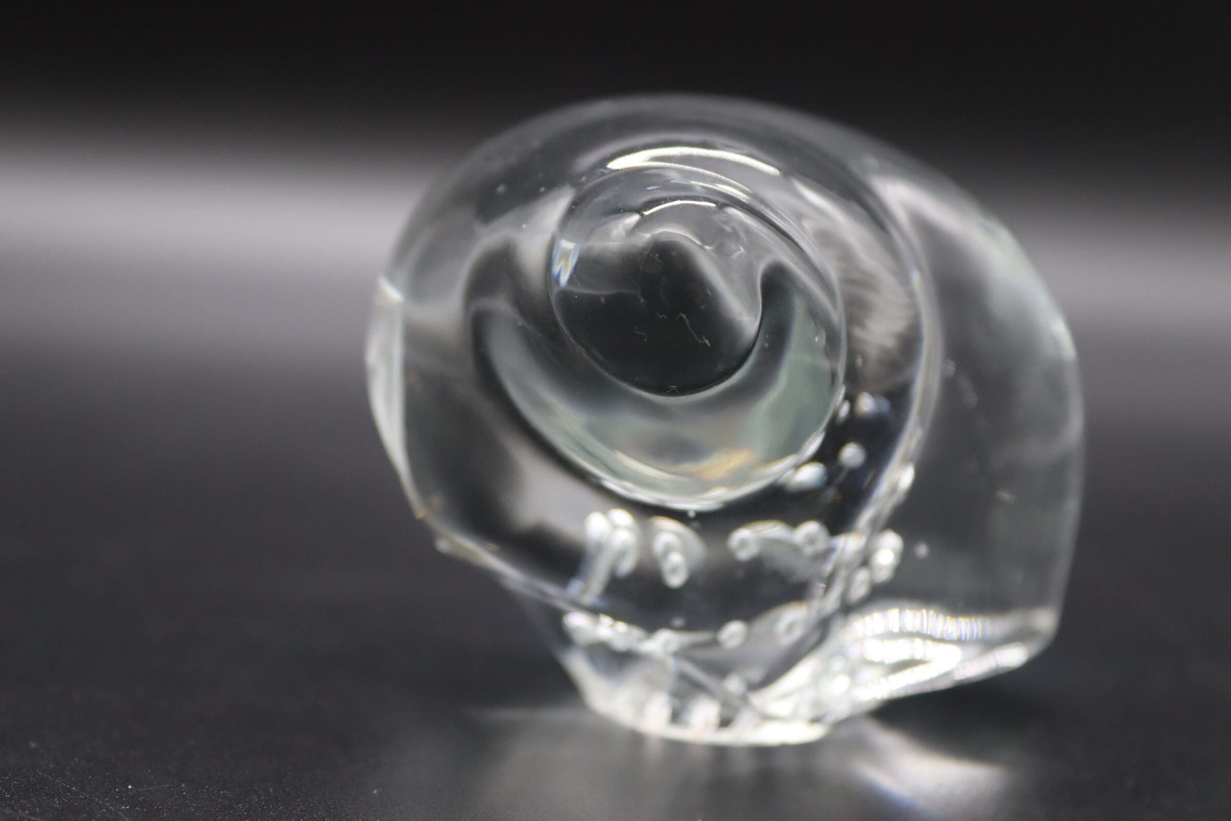 Ornament Paperweight Snail Crystal Collectible Vintage Clear Glass ...