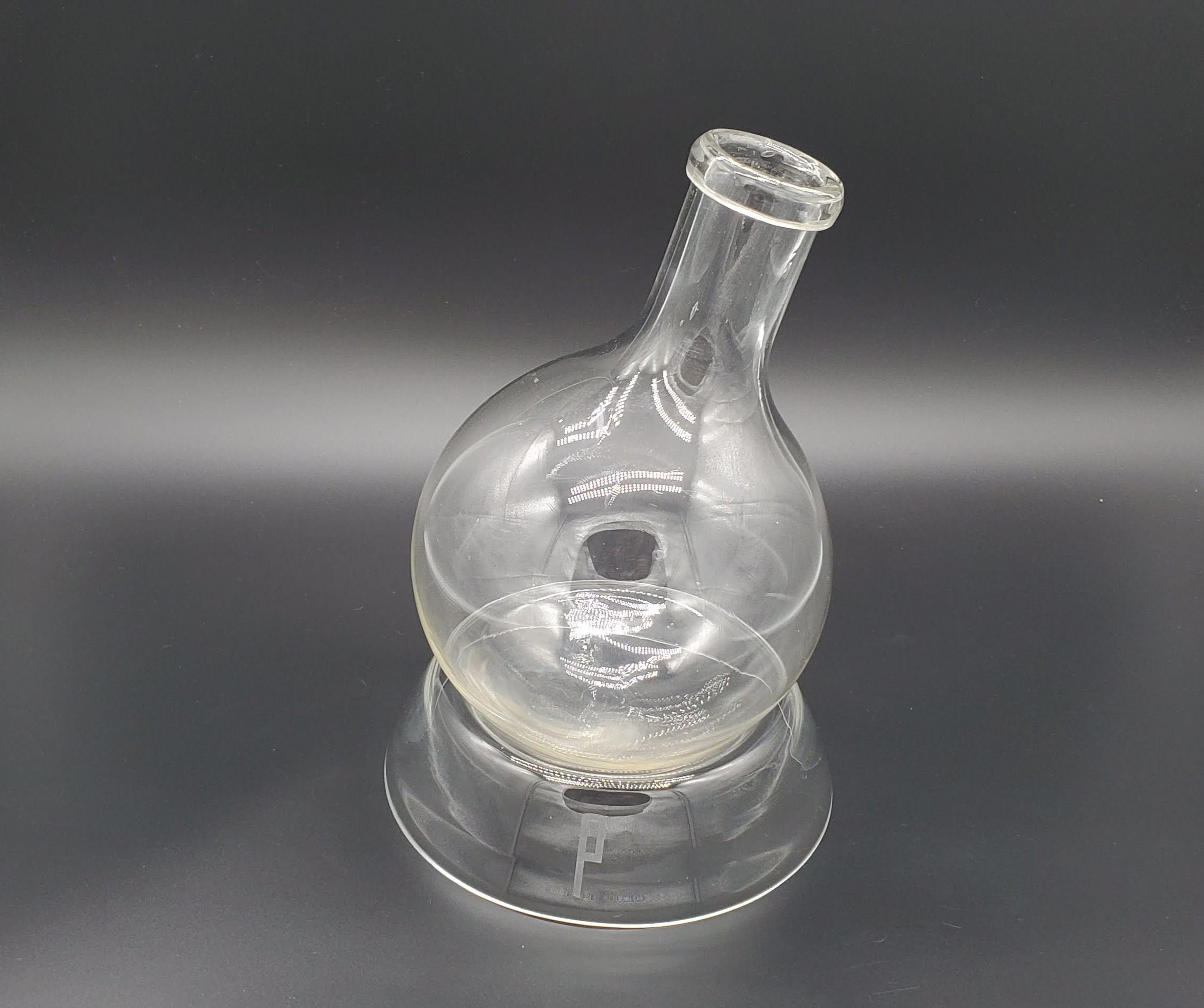 Vintage Tilted Wine Decanter Round Bottom Flask With Glass - Etsy