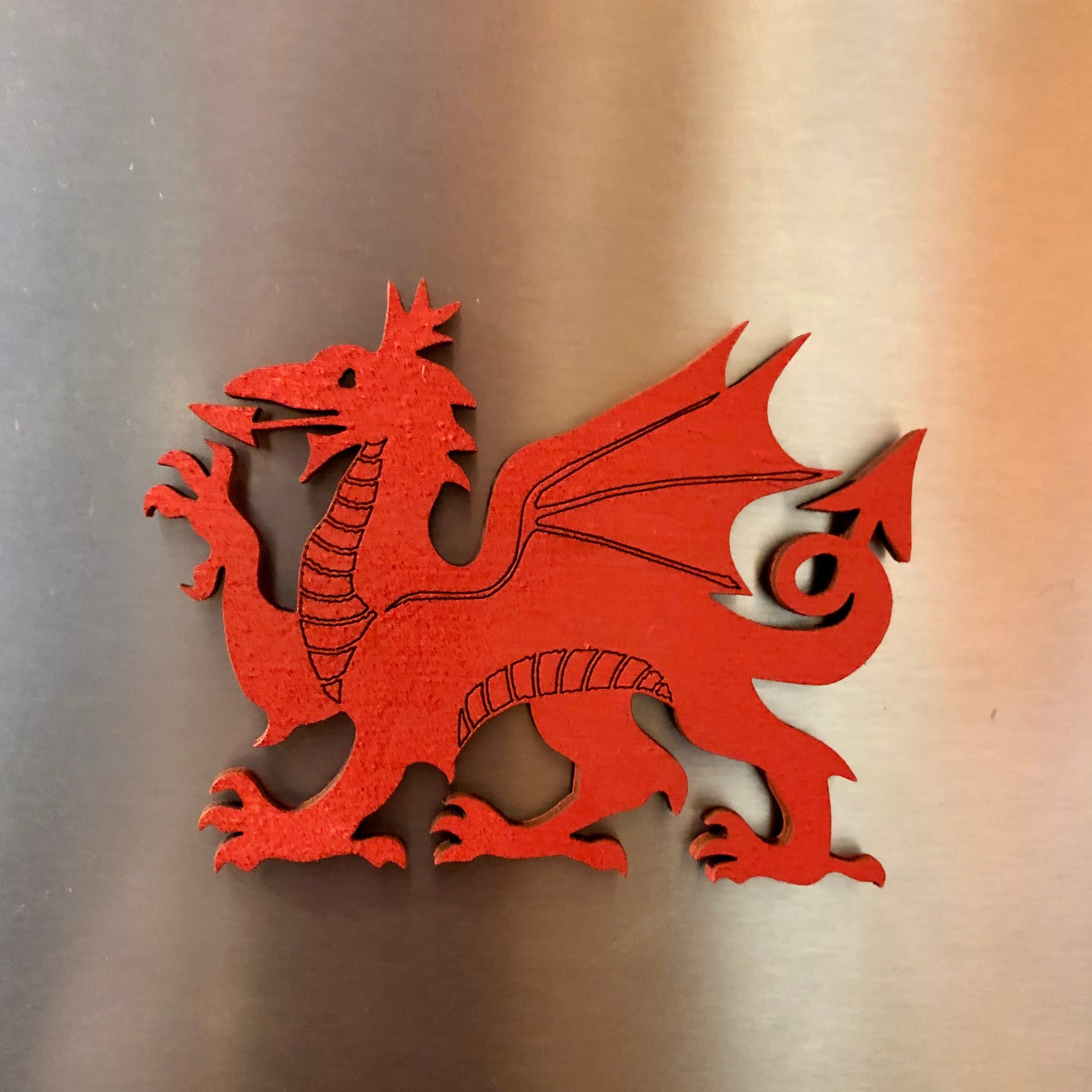 Wooden Dragon Fridge Magnet - Etsy UK