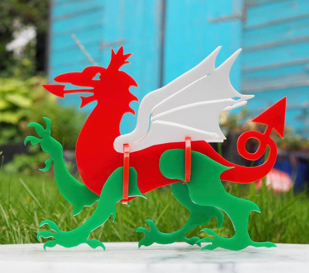 3D Y Ddraig Goch | Welsh Dragon - Etsy UK
