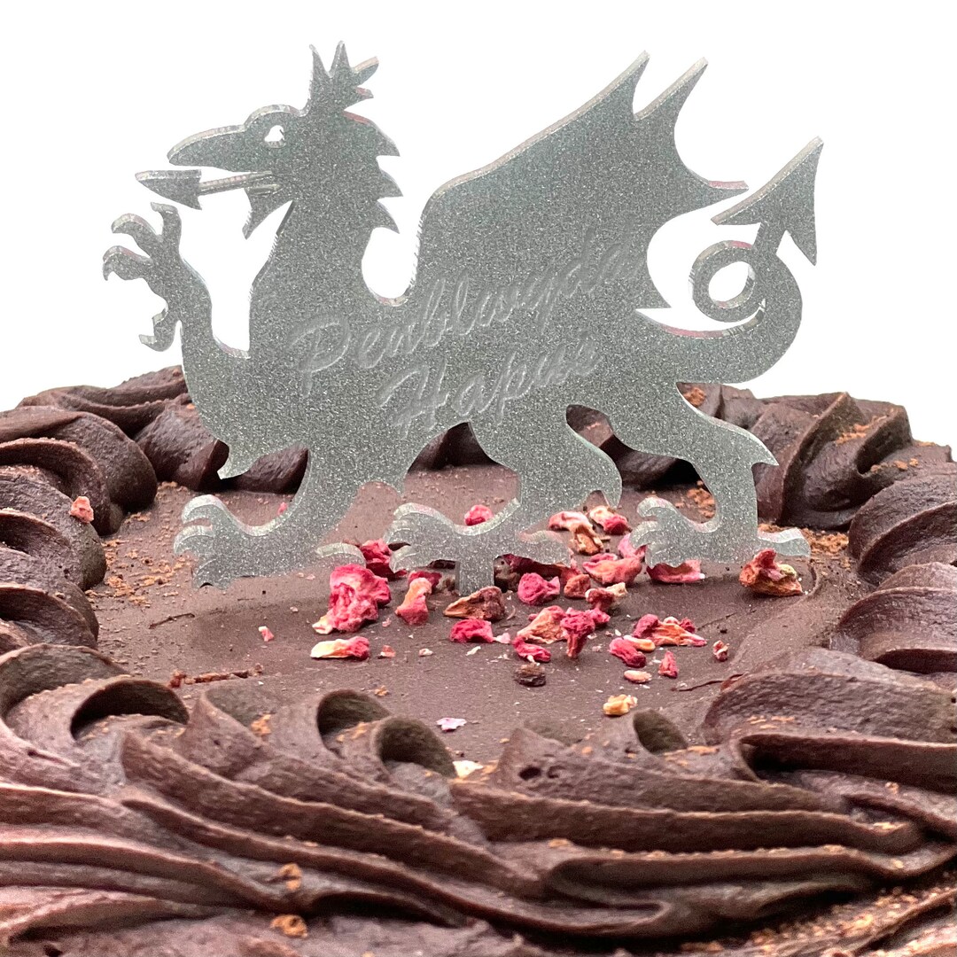 Welsh Dragon Cake Topper/ Flower Arrangement Decoration | Draig Addurno ...