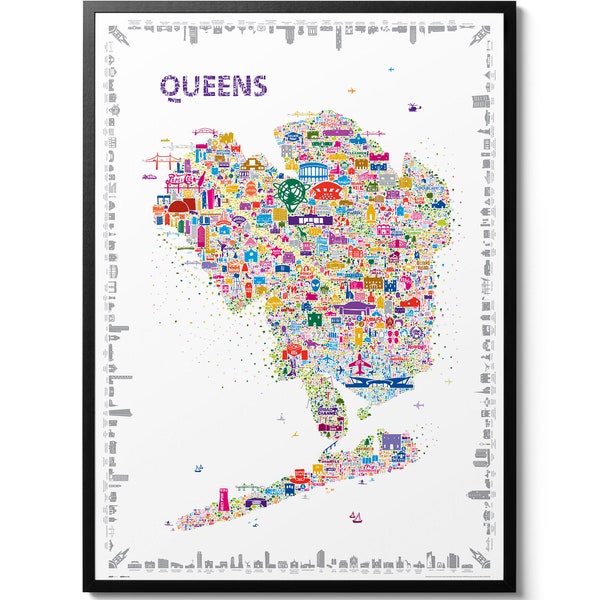 Queens Nyc Prints Art - Etsy UK