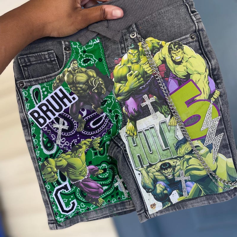 The Hulk Shorts - Etsy