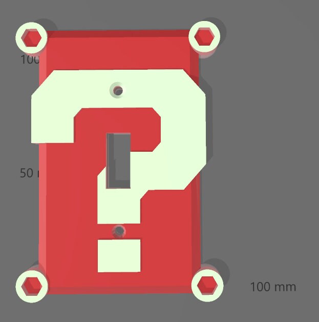 Mario Question Mark Box, Light Switch Cover ,flip Toggle , Glow in the ...