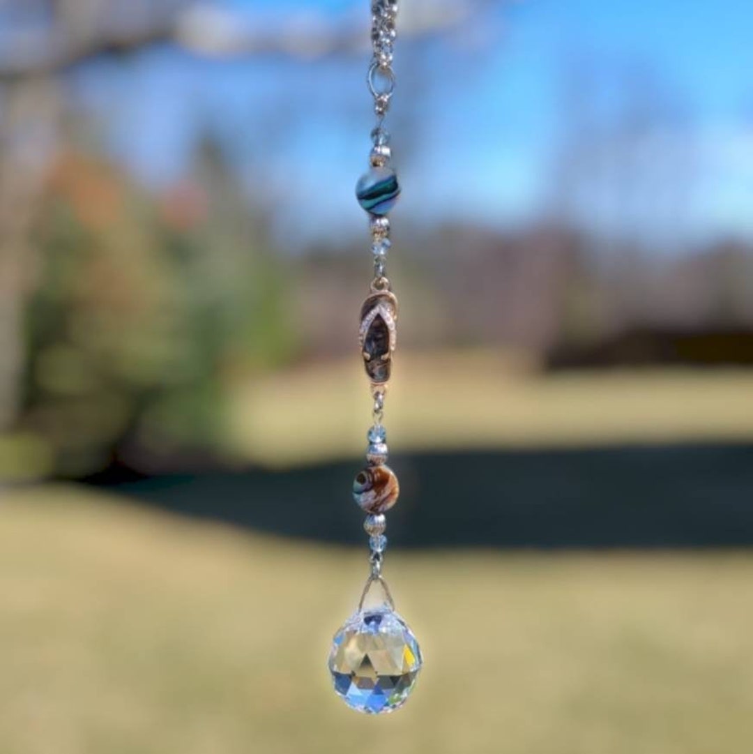 Crystal Suncatcher•car Suncatcher•car Charm•flip Flop Sun Catcher ...