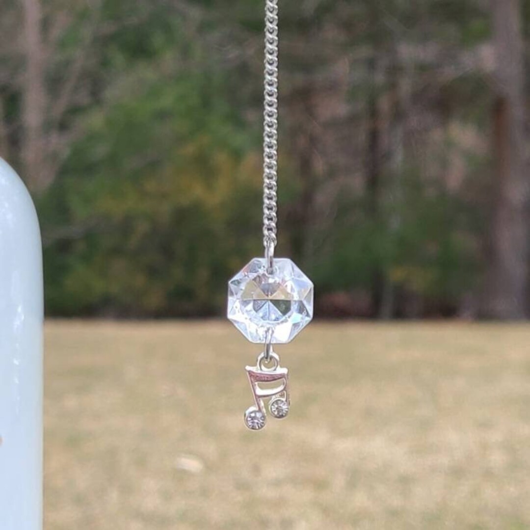 Crystal Plant Charm•music Note Plant Suncatcher•houseplant Ornament ...