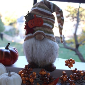 Hello Fall Gnome, Handmade Gnome Autumn Gnome Tiered Tray Home Office ...