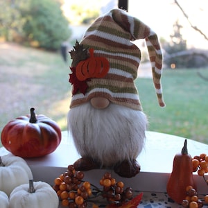 Hello Fall Gnome, Handmade Gnome Autumn Gnome Tiered Tray Home Office ...