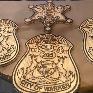 Large Police Badge Cutouts - Etsy