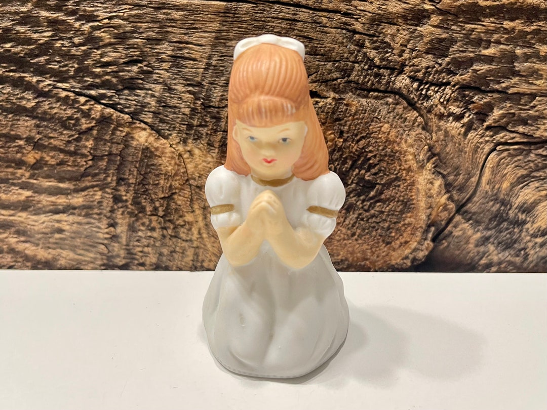 Vintage First Communion Figurine, Girl Figurine Praying, Praying ...