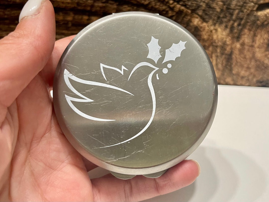 Vintage Dove Bird Pillbox, Circle Medicine Pillbox With 14 Sections ...