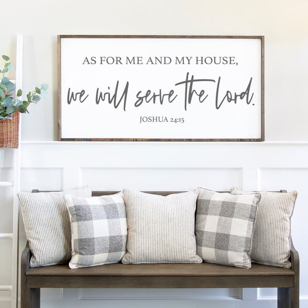 As for Me and My House We Will Serve the Lord Sign - Etsy