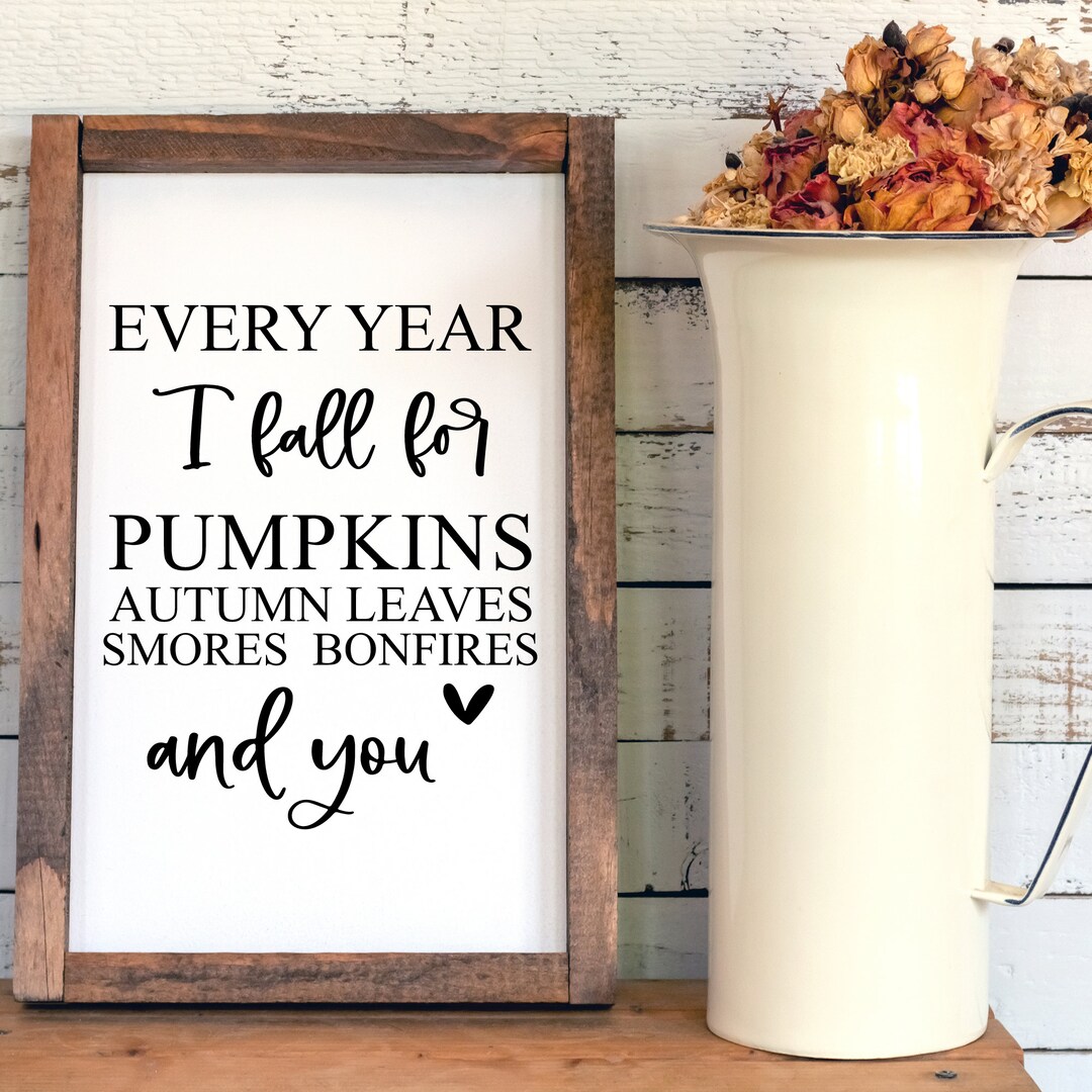 Every Year I Fall for You SVG, Pumpkin SVG, Fall SVG, Fall Stencil ...