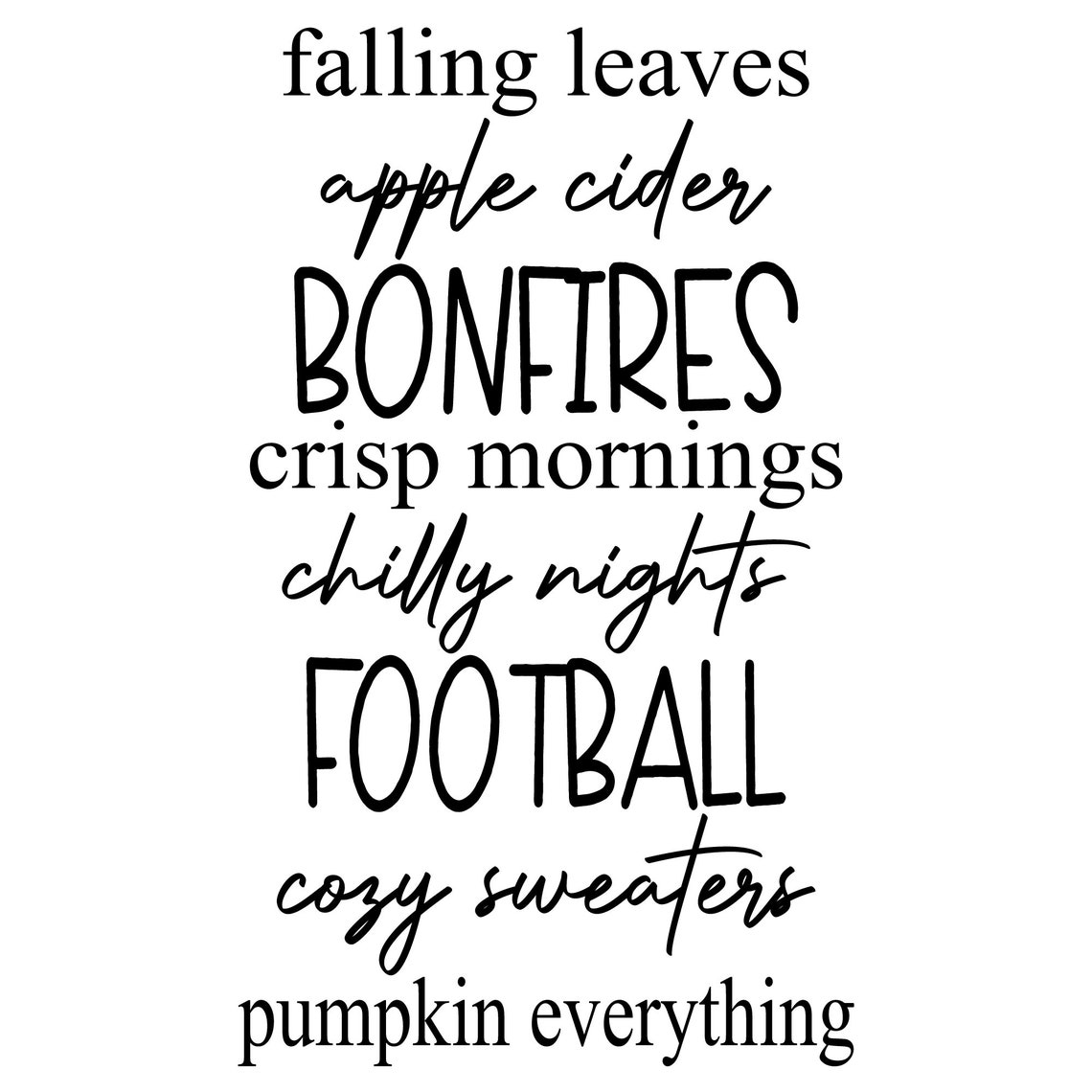 Fall Subway Art SVG, Fall Subway Art PNG, Fall Stencil File, Fall ...