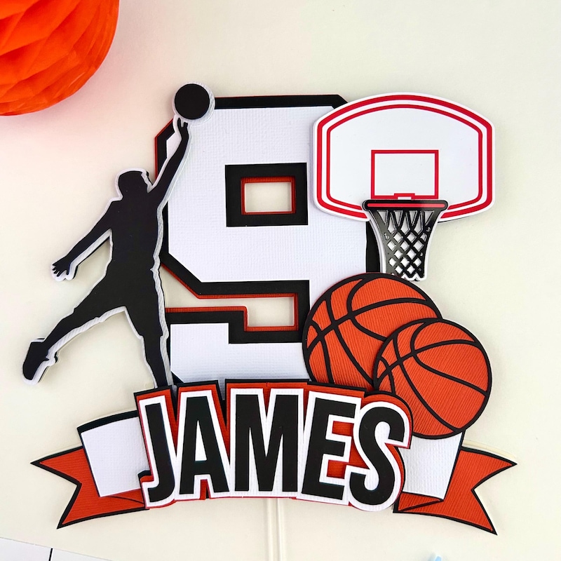 Basketball Cake Topper - Etsy