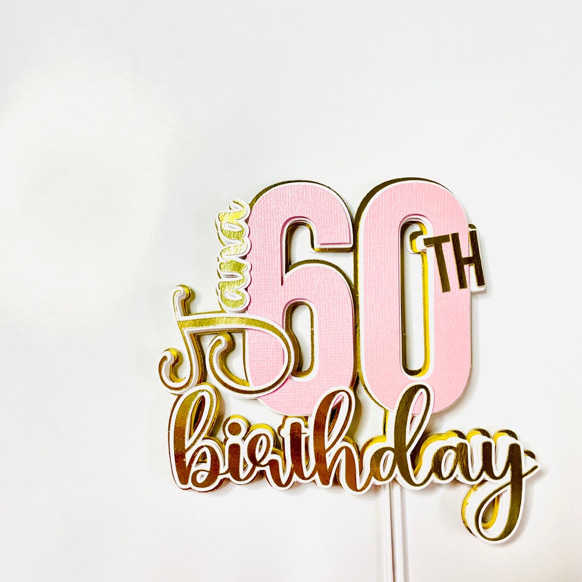 Sixty Birthday Cake Topper, Personalized 60th Cake Topper, Custom ...