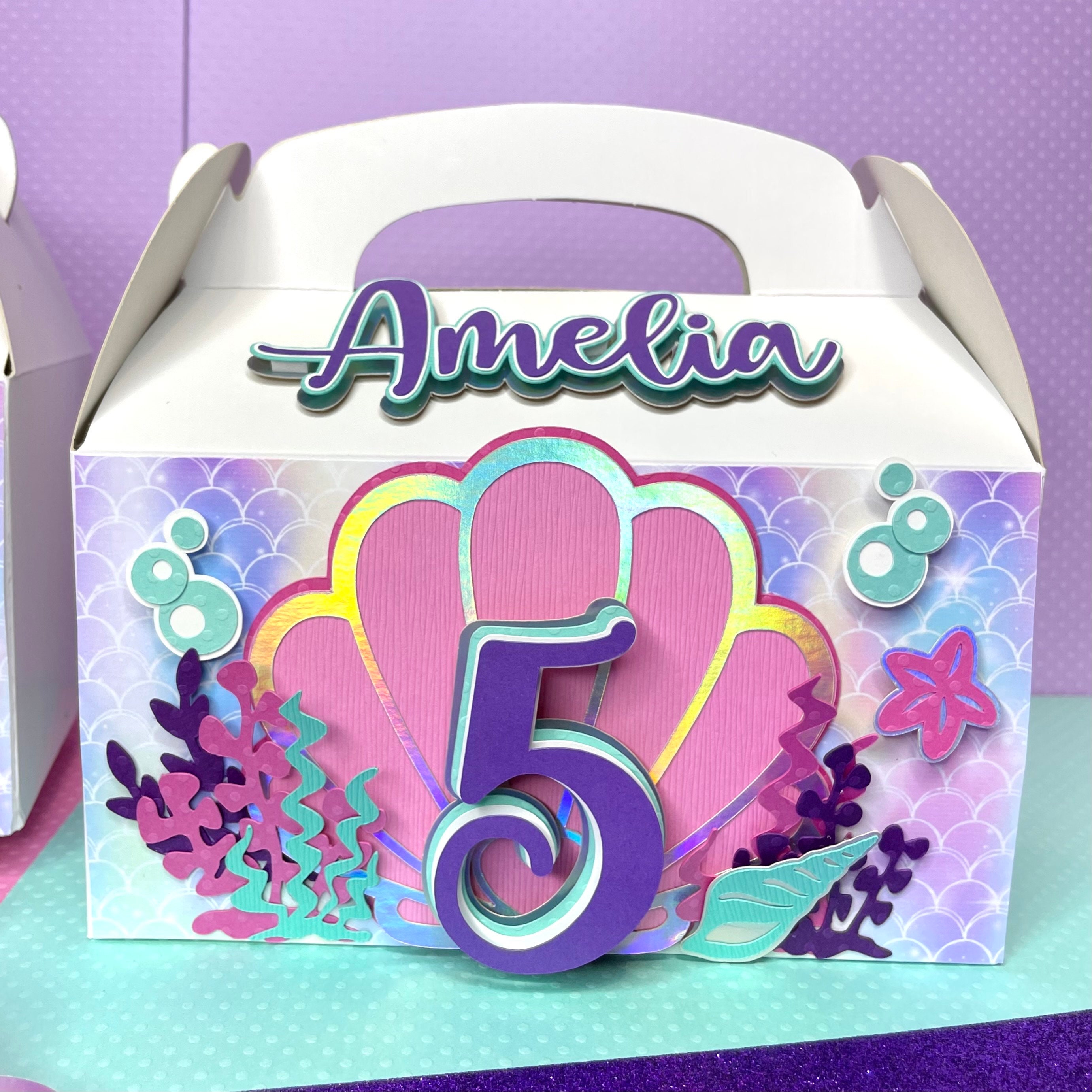 Mermaid Favors Boxes, Personalized Mermaid Favors Boxes, Custom ...