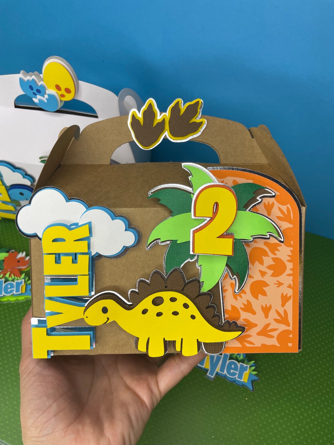 Dinosaurs Favors Boxes, Personalized Dinosaurs Favors Boxes, Custom ...