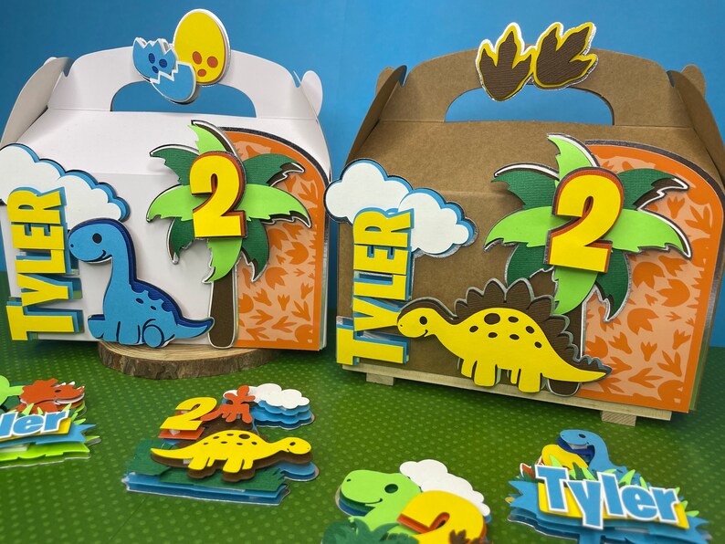 Dinosaurs Favors Boxes, Personalized Dinosaurs Favors Boxes, Custom ...