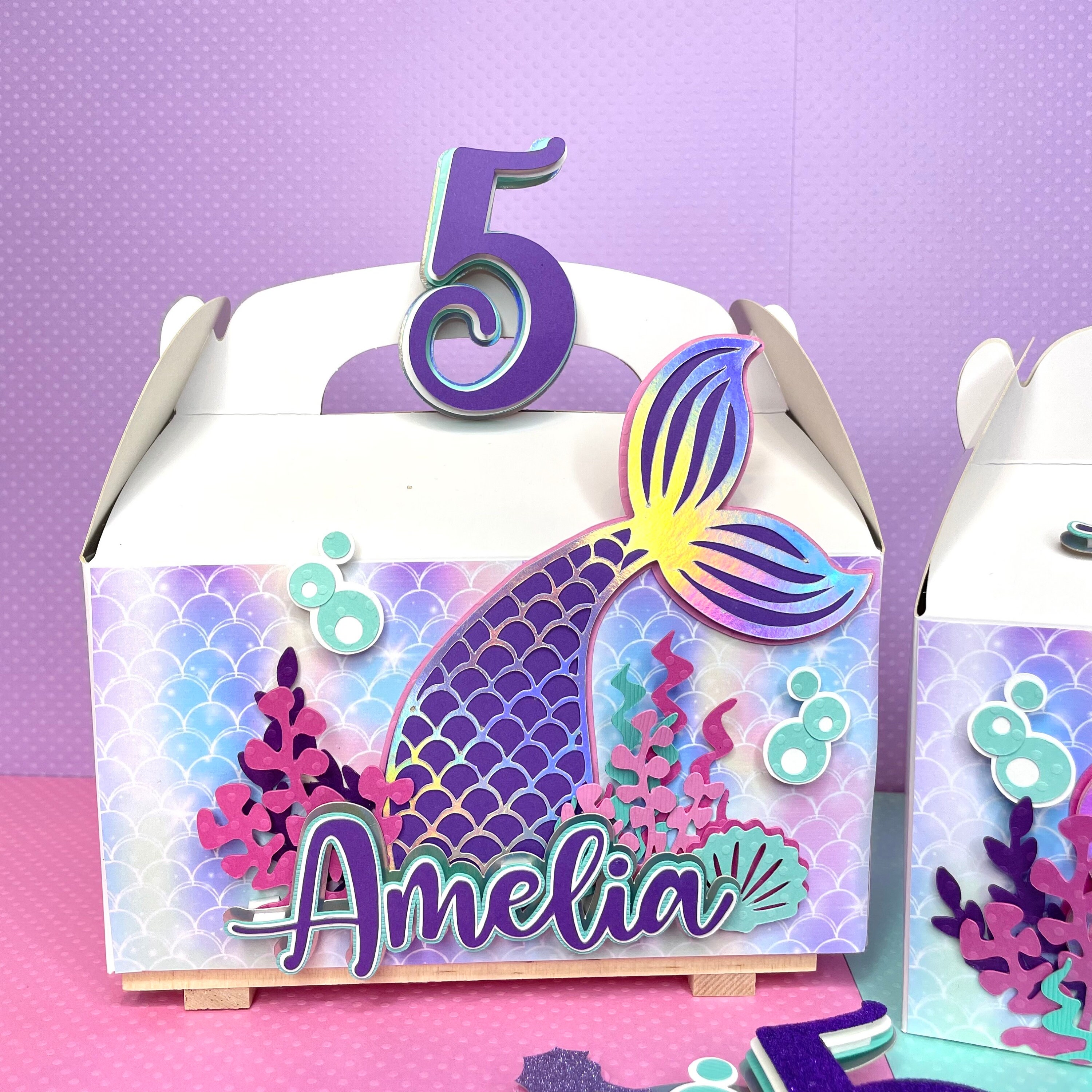 Mermaid Favors Boxes, Personalized Mermaid Favors Boxes, Custom ...
