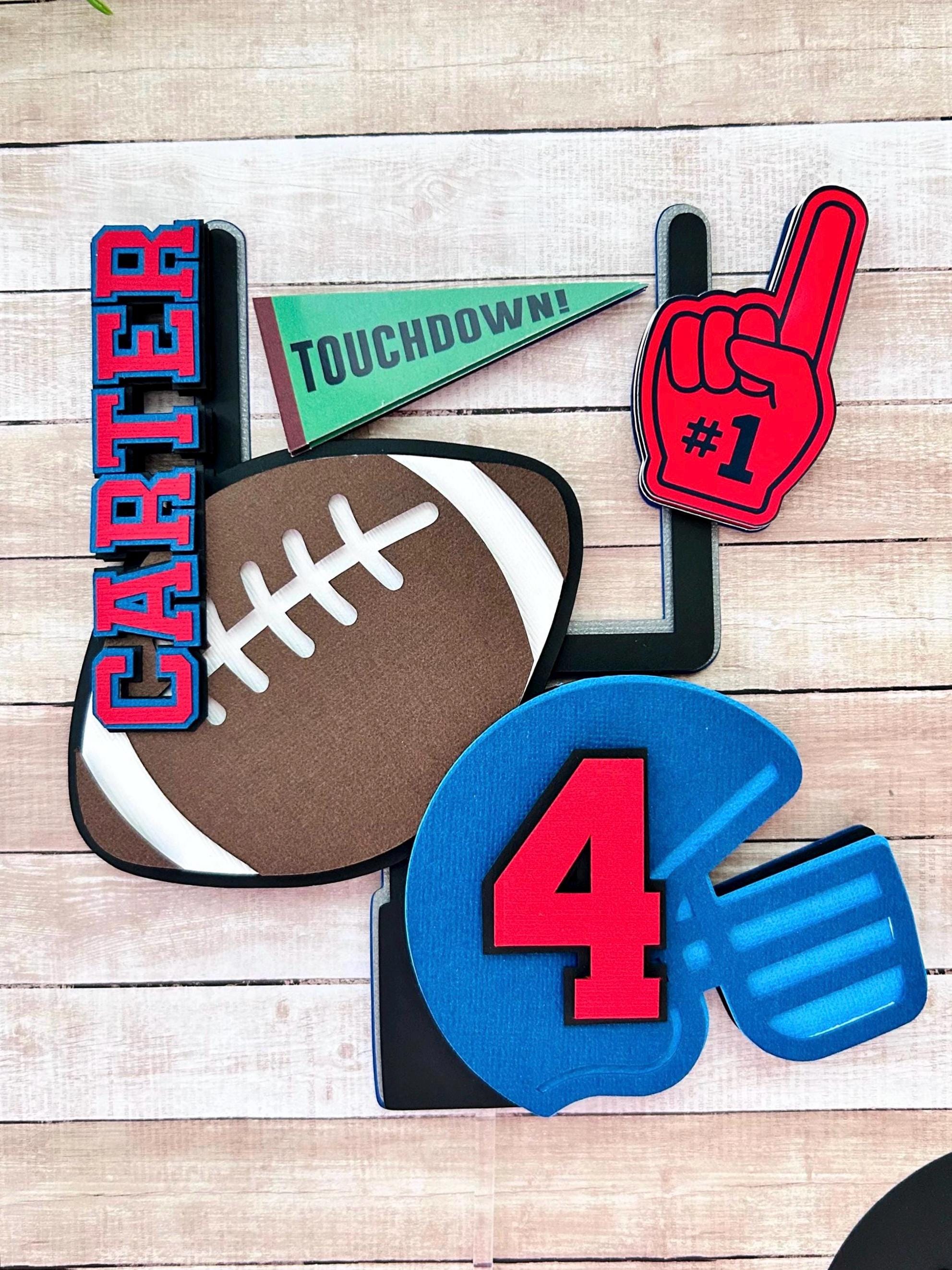 Football Cake Topper, American Football Cake Topper, Personalized ...