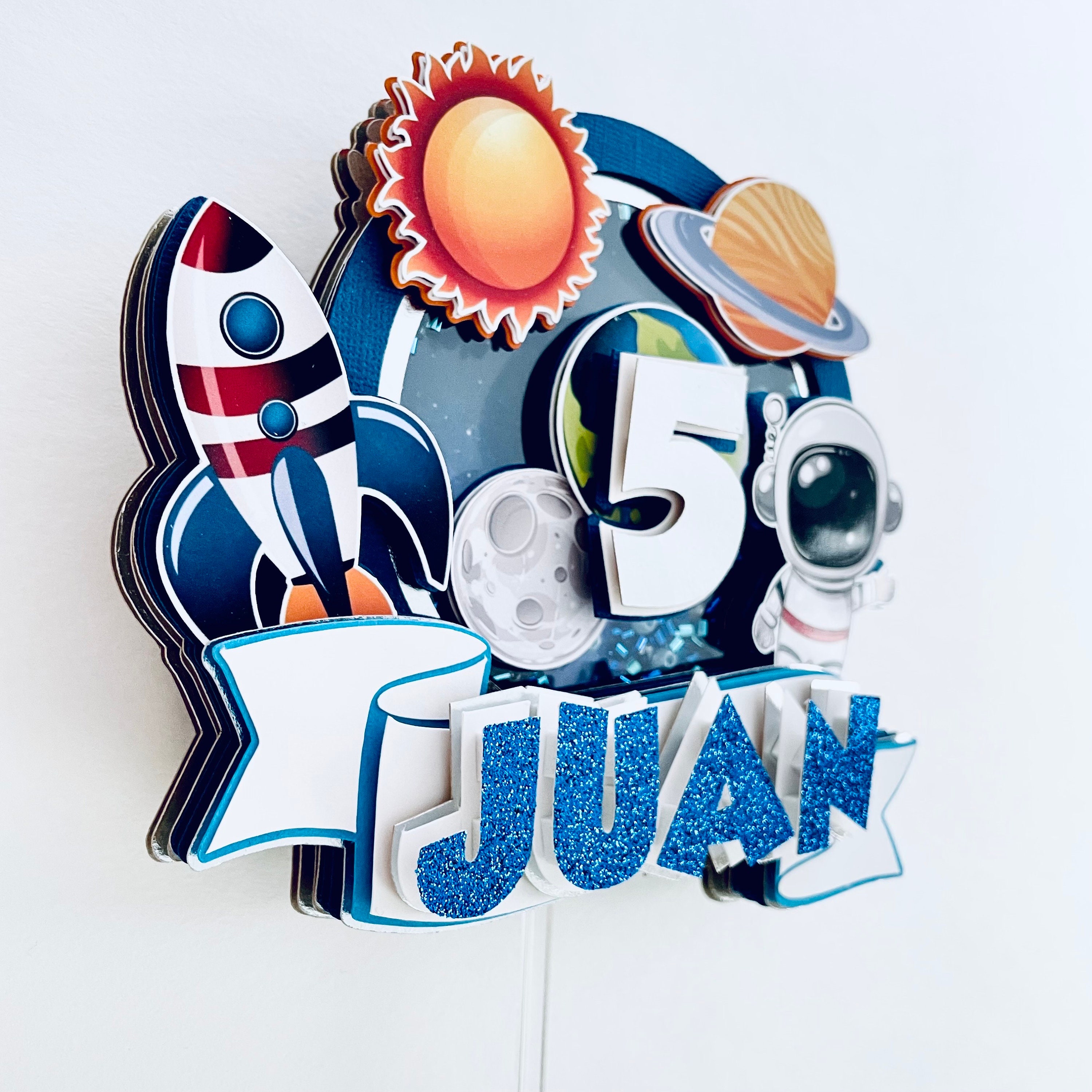 Astronaut Cake Topper, Personalized Astronaut Cake Topper, Custom Space ...