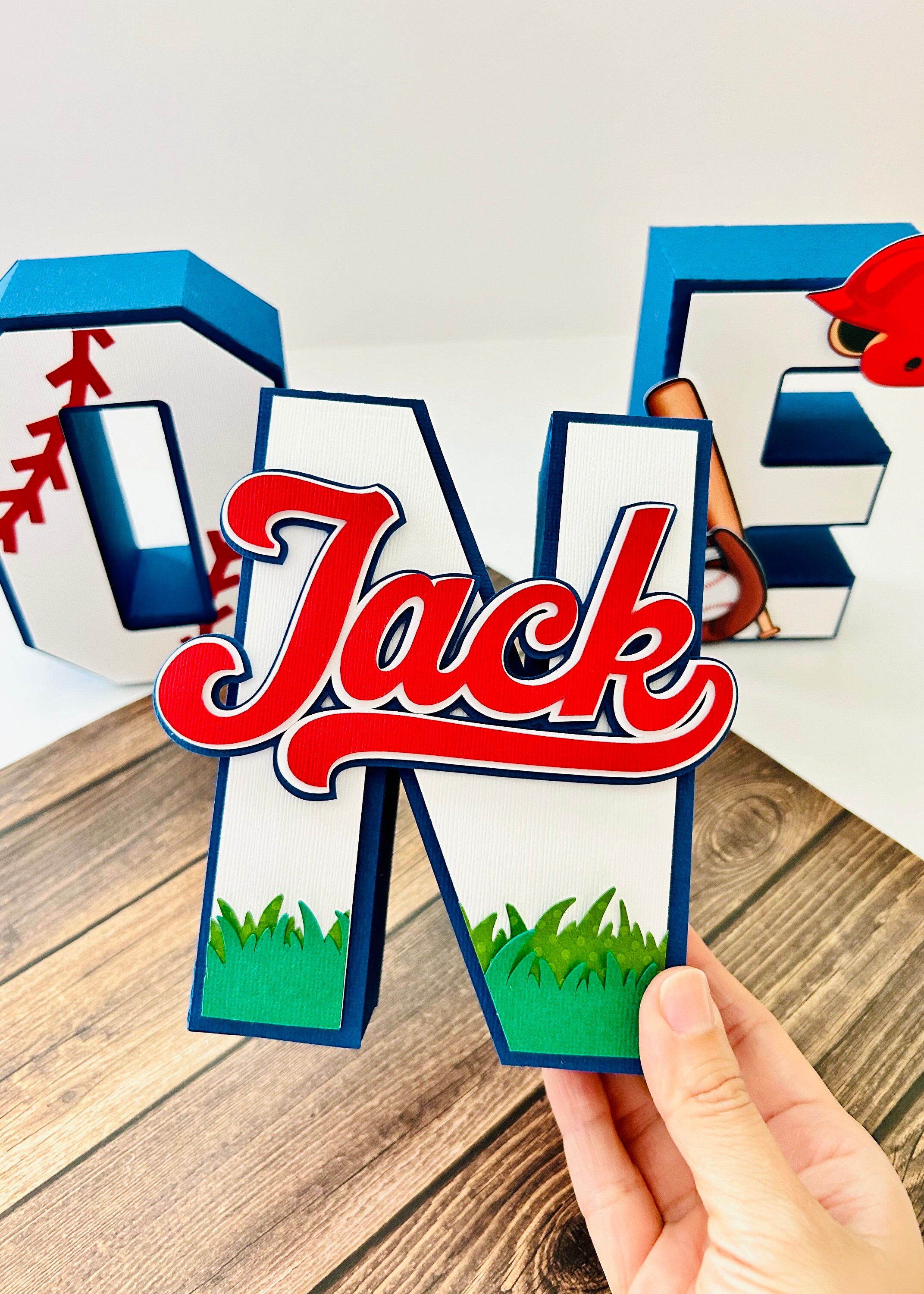 Baseball 3D Letters, Rockie Year First Birthday, Baseball Party Decor ...