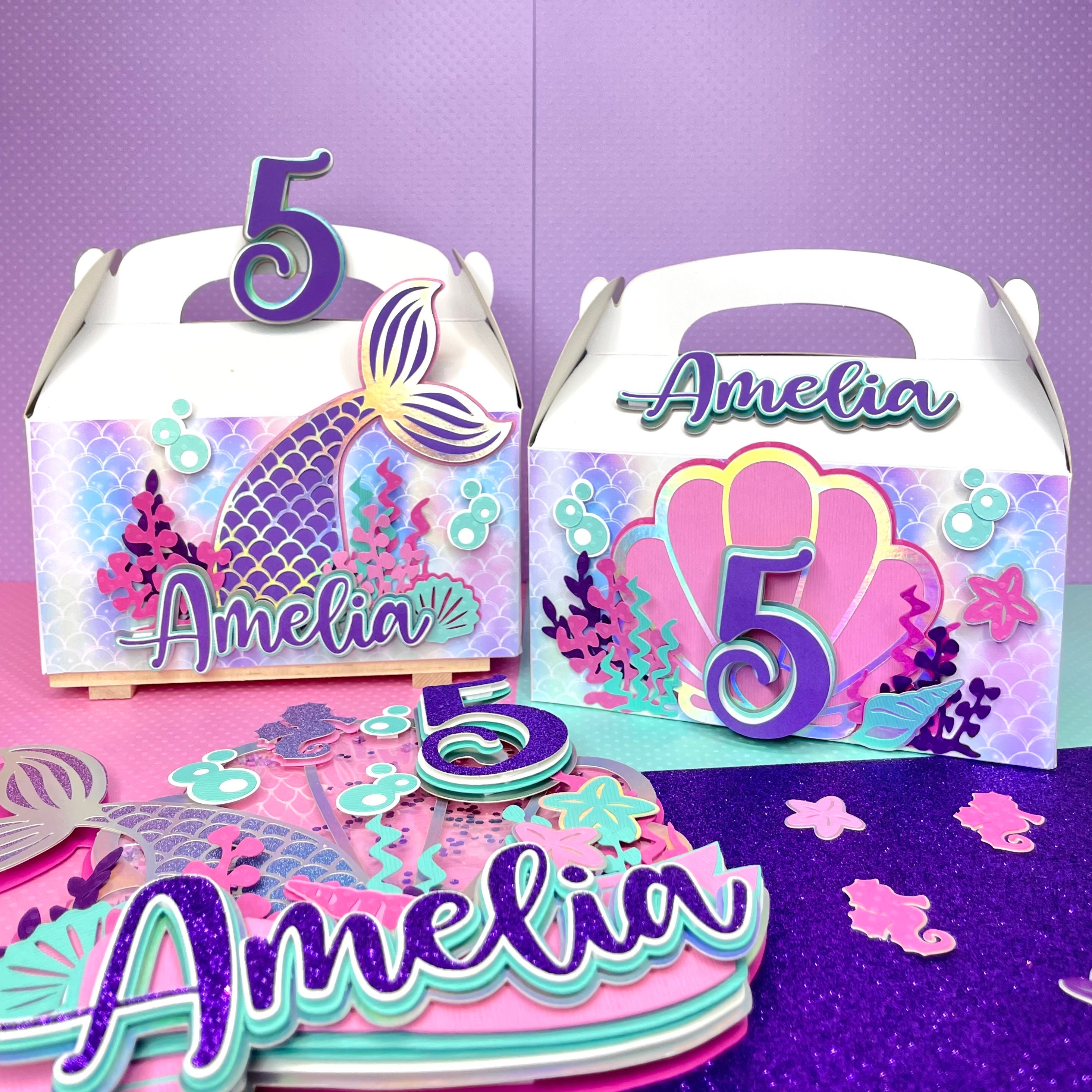 Mermaid Favors Boxes, Personalized Mermaid Favors Boxes, Custom ...