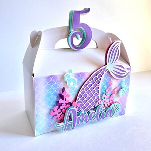 Mermaid Favors Boxes, Personalized Mermaid Favors Boxes, Custom ...